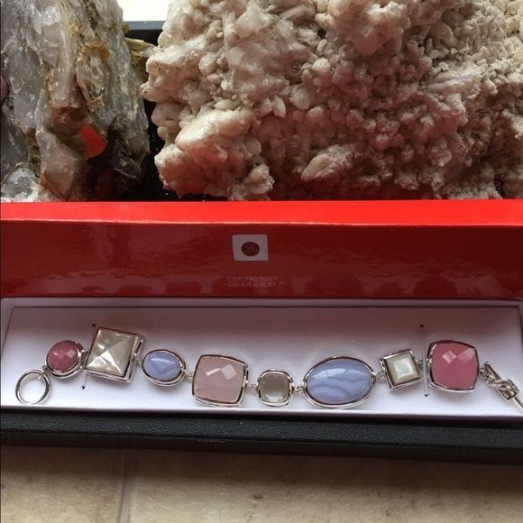 Jewelry | Elle Silverassortedpreciousstonesbracelet | Poshmark